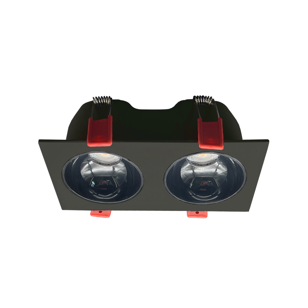 Angus 2 BK - Spotlight LED doble para instalación embutida, 2x10W ...